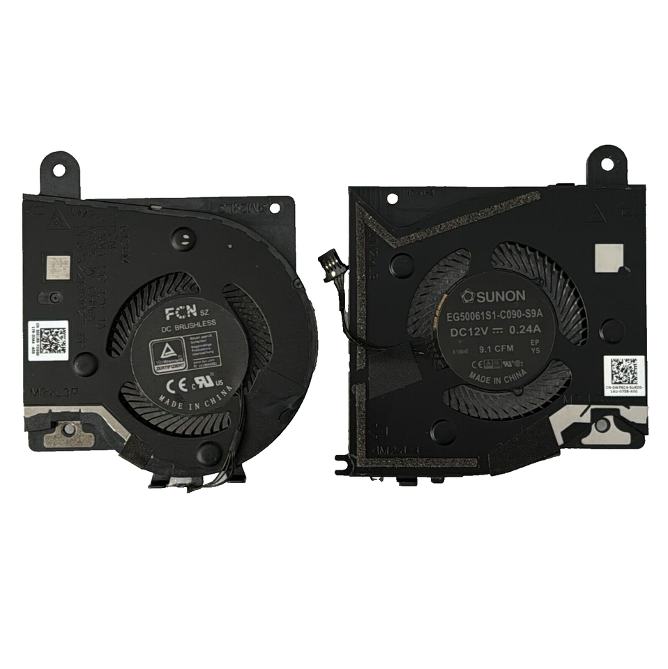 New Genuine Dell Alienware X17 R1 R2 CPU and GPU Fan J01R0 W7KC4 0J01R ...
