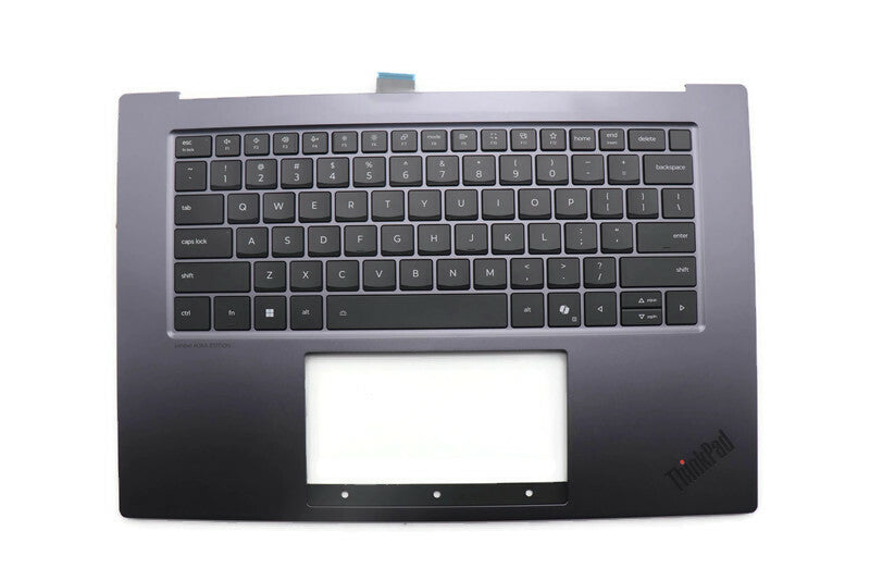 New Genuine Palmrest Backlit Keyboard With Fingerprint Reader For Leno ...