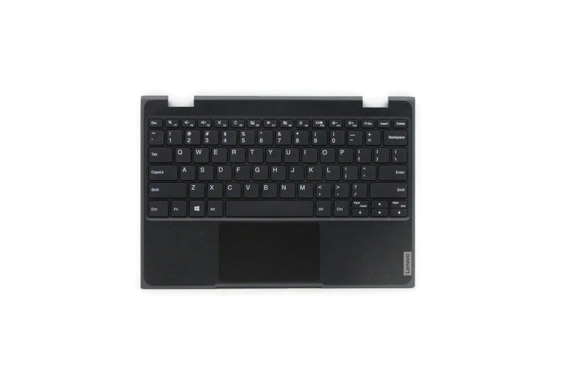New Genuine Lenovo 100e 2nd Gen 82GJ Palmrest Touchpad Keyboard US Bla ...