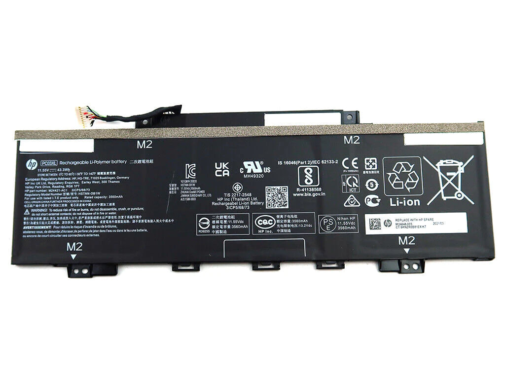 New Genuine HP Pavilion X360 14-DY 15-ER 43Wh Battery PC03XL M24648-00 ...