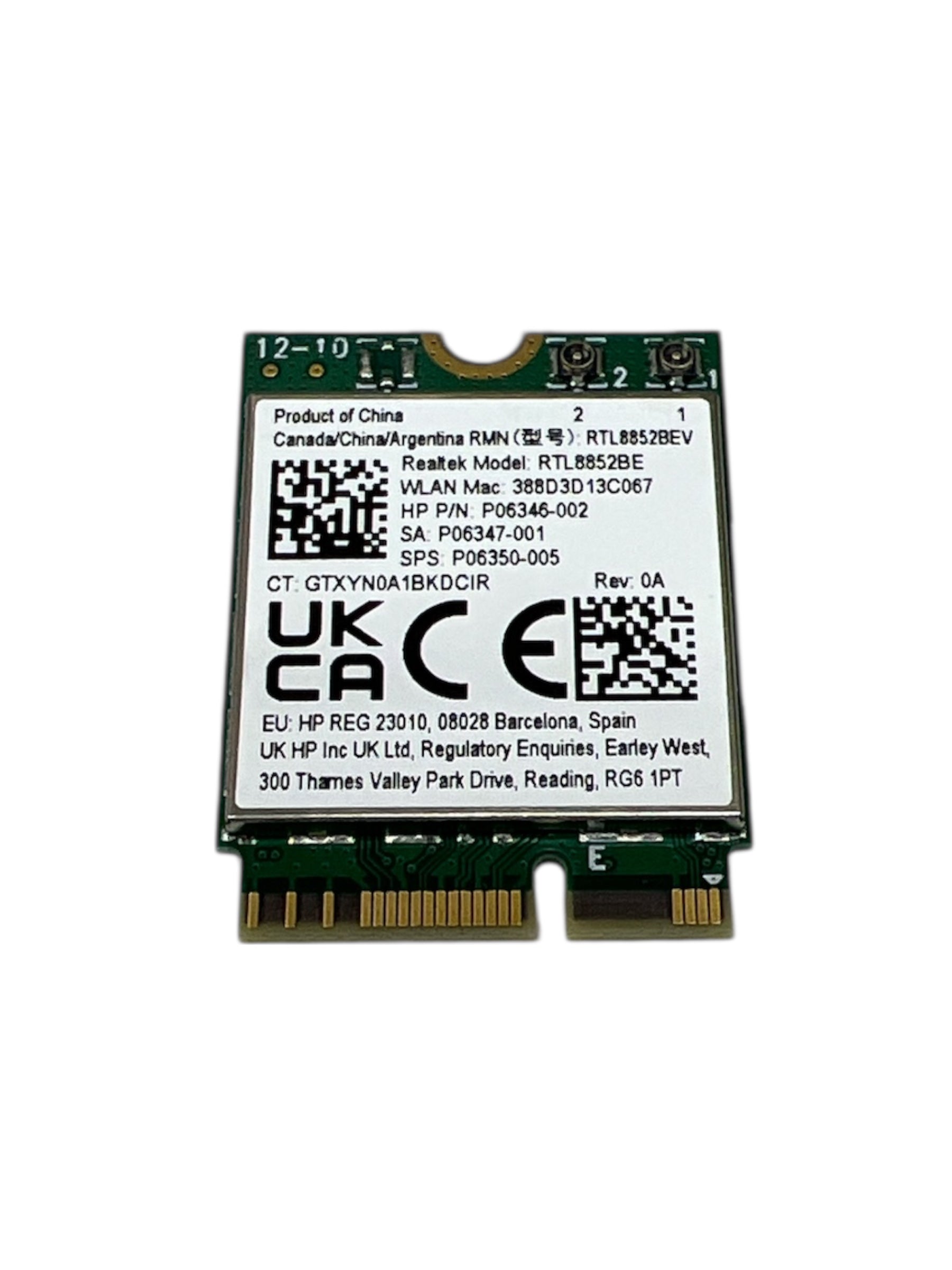 New Genuine Wireless Card 6 11AX RTK RTL8852BE VT BT5.4 for HP 14-DQ60 ...