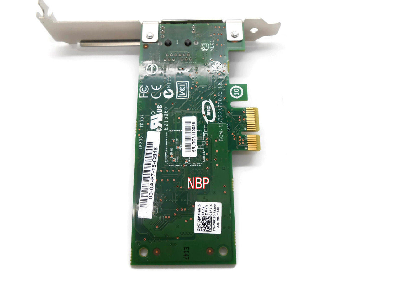 Dell Broadcom Single Port Network Nic Card Pci Express 09RJTC 9RJTC ...