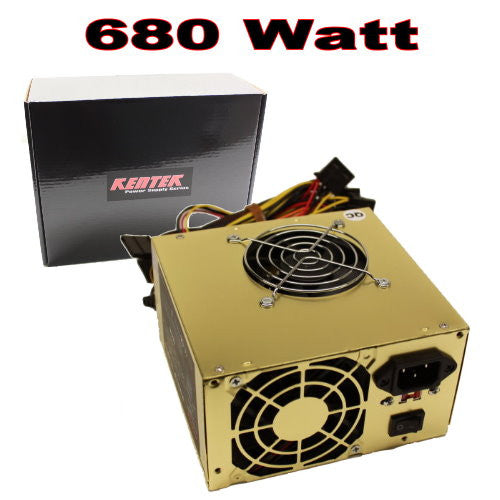 680 WATT ATX 12V POWER SUPPLY Dual Fan PC Desktop Computer 2 FANS PCIE ...