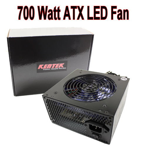 700W Gaming 120MM Blue LED Fan Guard Grill Silent ATX Power Supply PSU ...