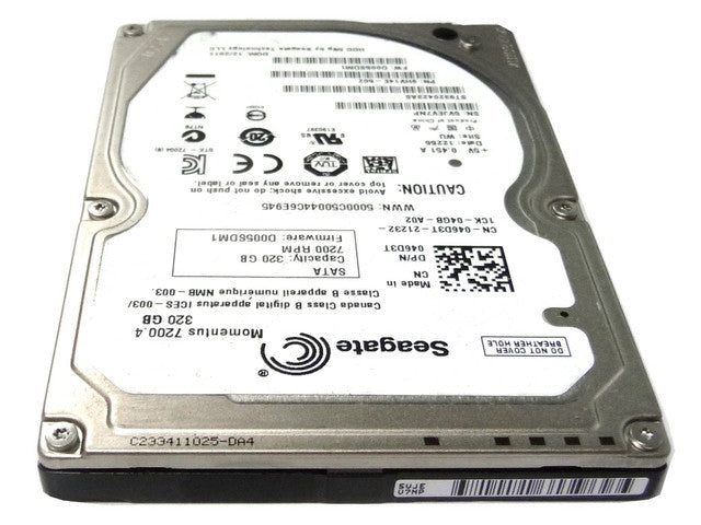 Seagate 320GB 7200Rpm 16MB Cache 2.5" Hard Drive ST9320423AS ...