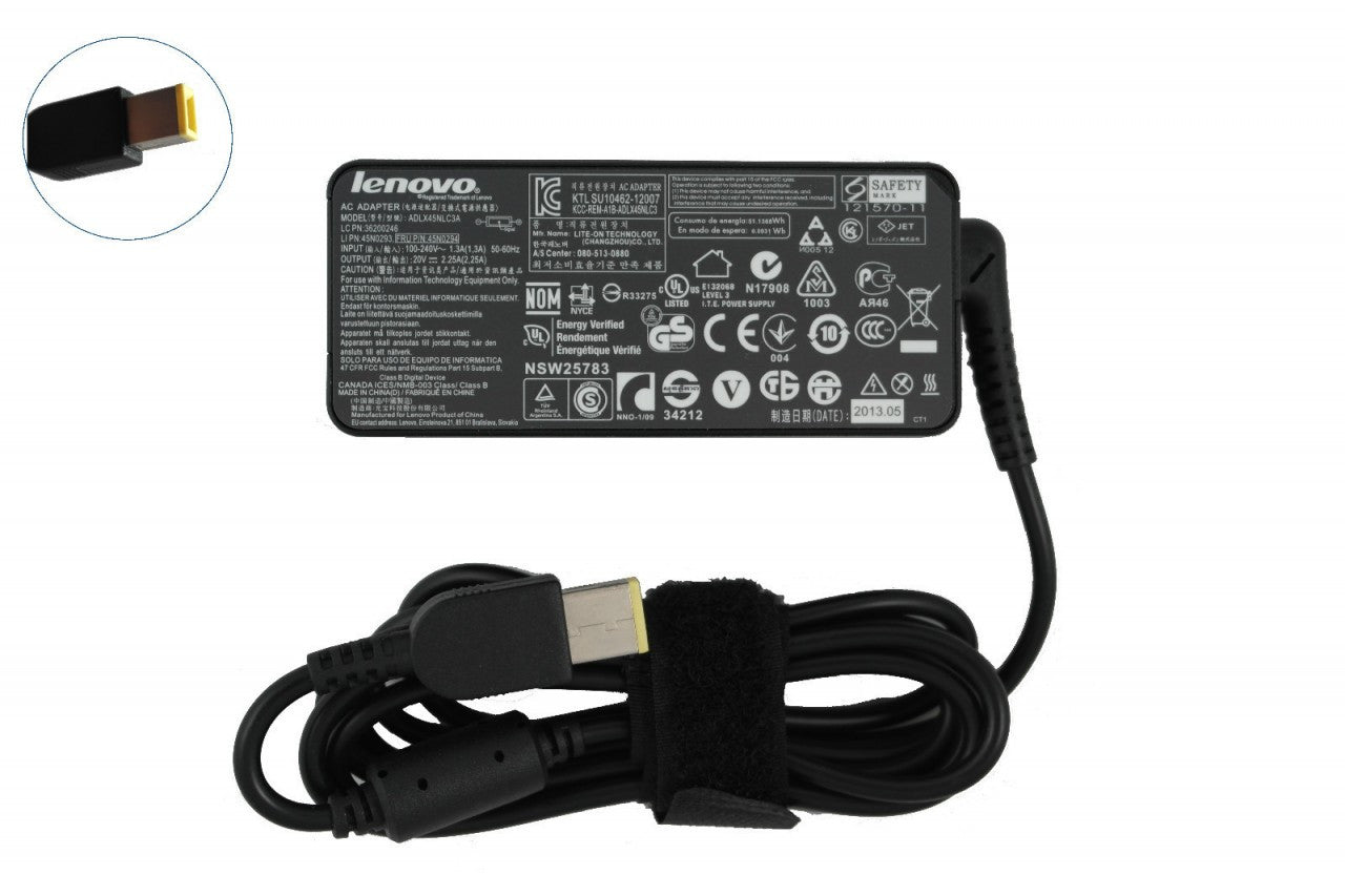 New Genuine Lenovo Thinkpad X240 X230s X240s AC Adapter 45 Watt 45N029 ...