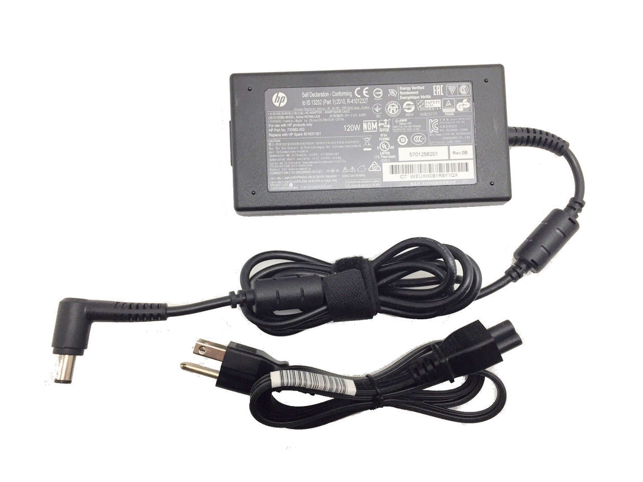 New Genuine HP 19.5V 6.15A 120W AC Adapter HSTNN-LA25 PA-1121-62HF ...