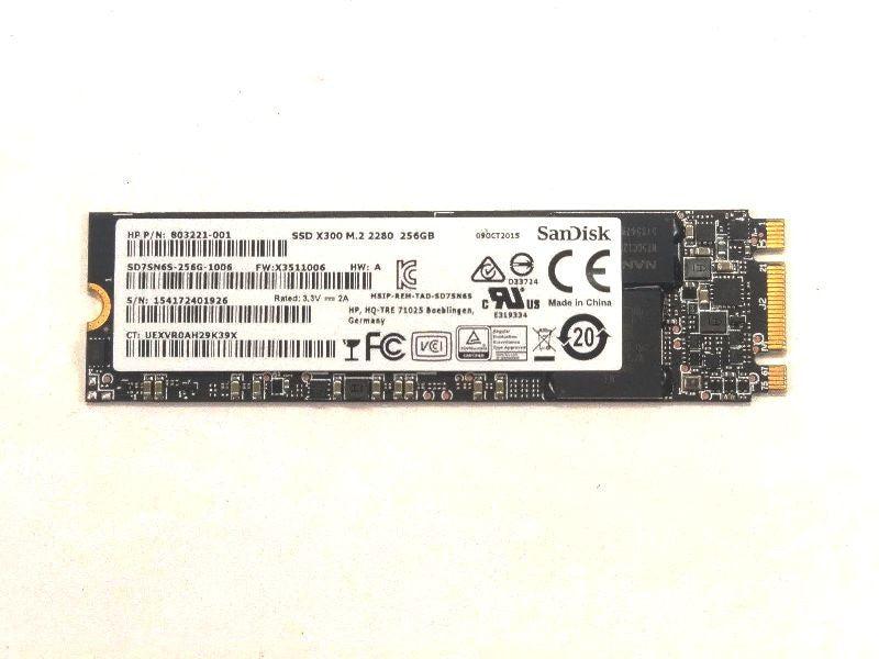 Genuine HP M.2 SATA-3 256GB SSD Hard Drive (U) 803221-001 ...