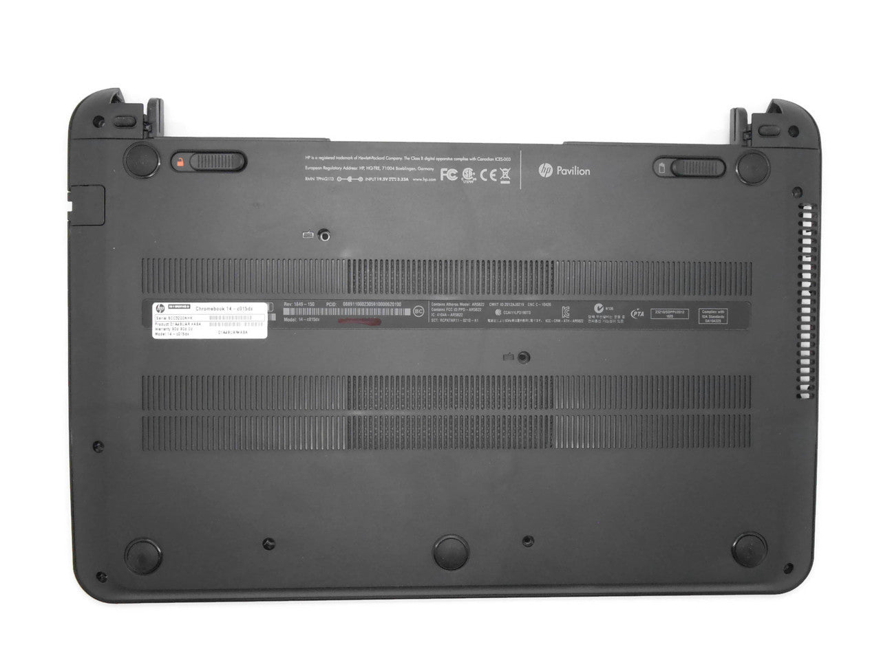 HP Pavilion 14 Chromebook 14-C015dx Bottom Base 37U33TP103B 708134-001 ...