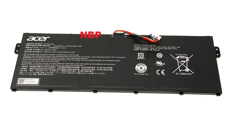 Genuine Acer Chromebook 11 C721 CB311-10H R721t 11.4V 44Wh Battery KT0 ...