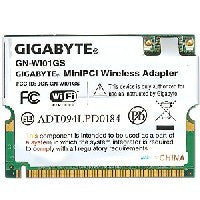 Gigabyte 802.11a/b/g Wireless Mini PCI LAN Card Adapter GN-WI01GS ...