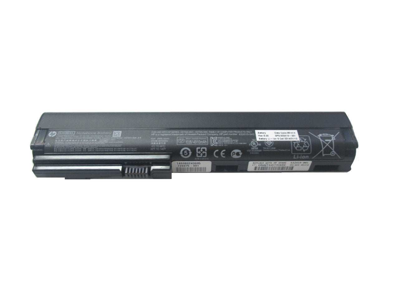 HP Elitebook 2560P Battery 6 Cell 632421-001 – notebookparts.com