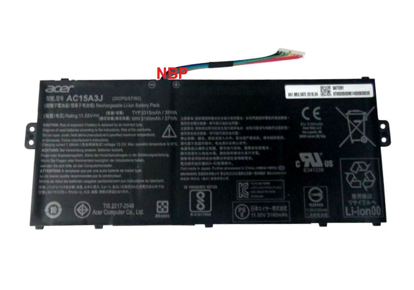New Genuine Acer Chromebook 39Wh 11.55V Battery KT.00305.009 AC15A3J ...
