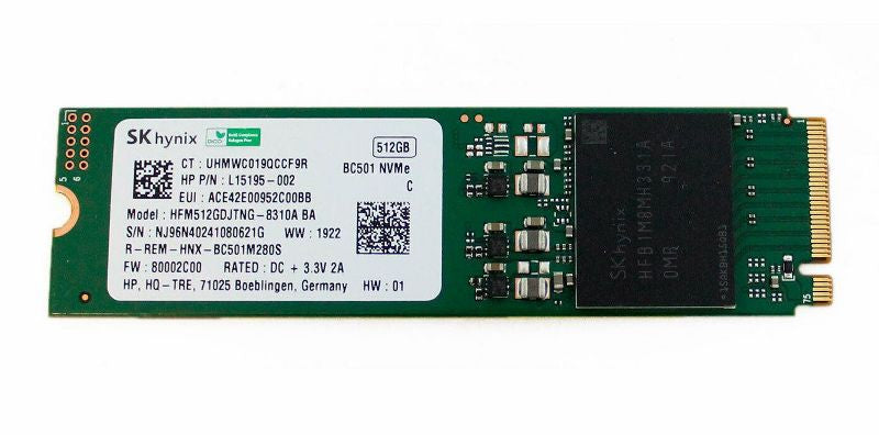 Genuine HP 512GB NVMe PCIe M.2 2280 SSD Drive L35677-403 ...