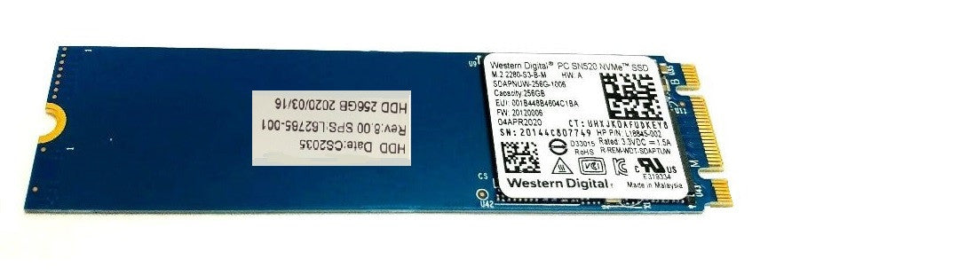 Genuine HP 256GB PCIe NVMe M.2 SSD Drive L18845-002 L62765-001 ...
