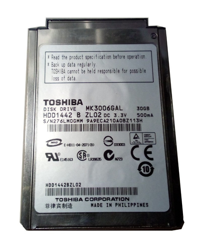 New Genuine Toshiba 1.8" 30GB 5MM HARD DRIVE HDD1442 MK3006GAL ...