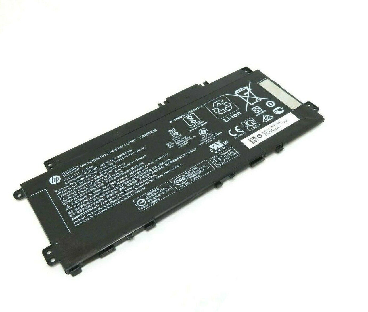 New Genuine HP Pavilion 13-BB 14-DV 15-EH 11.55V 43.3Wh Battery PP03XL ...