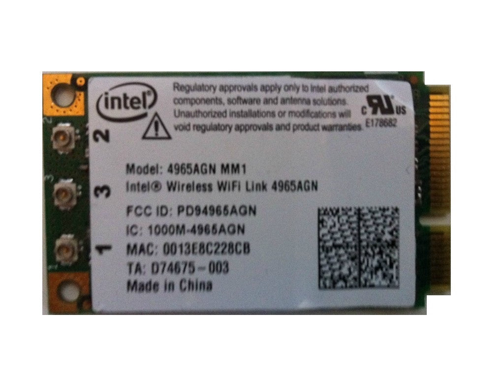 Notebook/Laptop 4965AGN Intel Wireless WiFi Link Card - D73905-002 ...