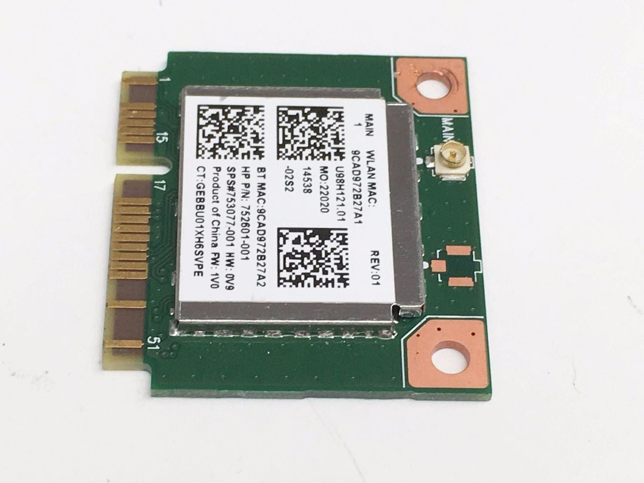 Genuine HP Pavilion 15-P WIFI Wireless Bluetooth Card U98H121.01 75307 ...