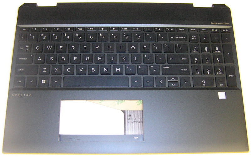 New Genuine HP Spectre X360 15-DF 15T-DF Series Palmrest Keyboard L382 ...