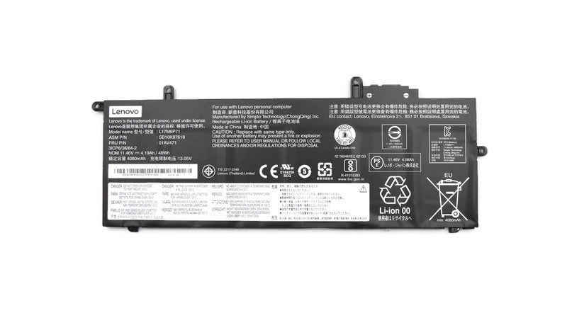 New Genuine Lenovo ThinkPad X280 A285 11.46V 48Wh Battery L17L6P71 SB1 ...