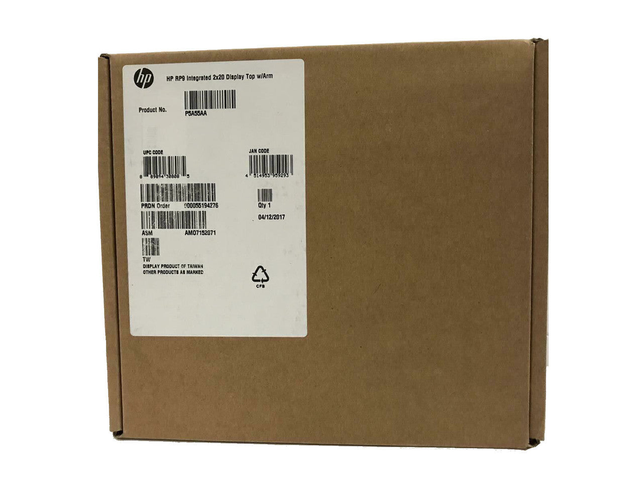 New Genuine HP RP9 Integrated Retail Display 2x20 TOP With Arm P5A55AA ...