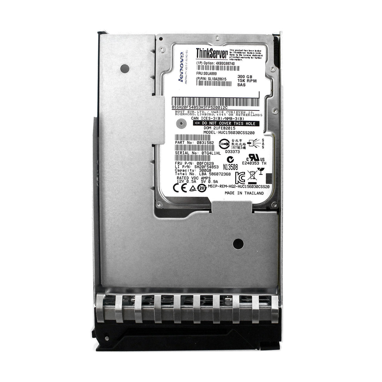 Lenovo ThinkStation P910 2.5 15Krpm 12GB SAS 300DB HDD 03X3797 ...