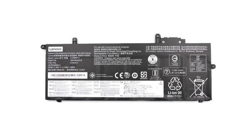 New Genuine Lenovo ThinkPad X280 A285 11.46V 48Wh Battery 01AV470 ...