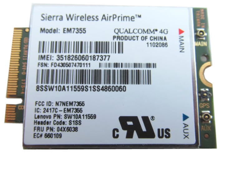 Lenovo ThinkPad X1 Carbon (type 20A7, 20A8) AirPrime Gobi 5000 EM7355 ...